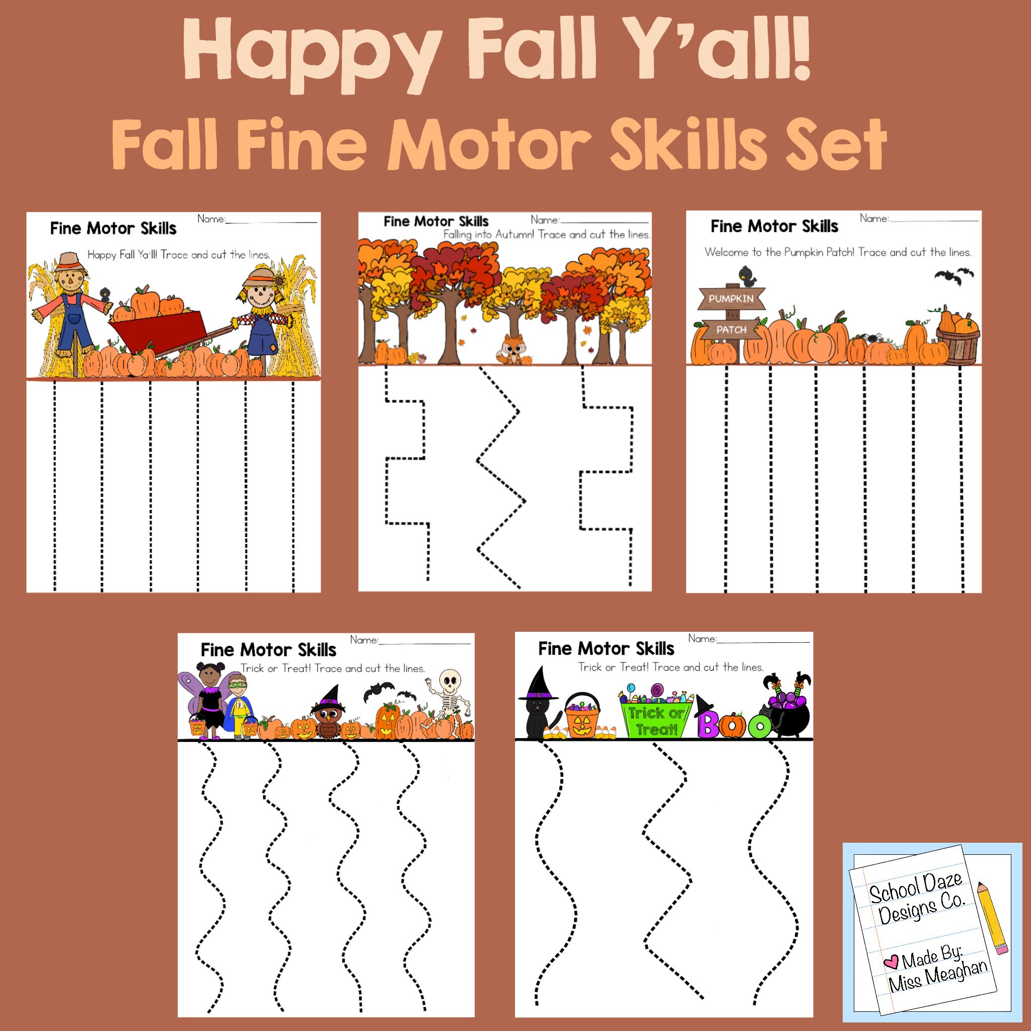 Fall Fine Motor Skills Set - Etsy