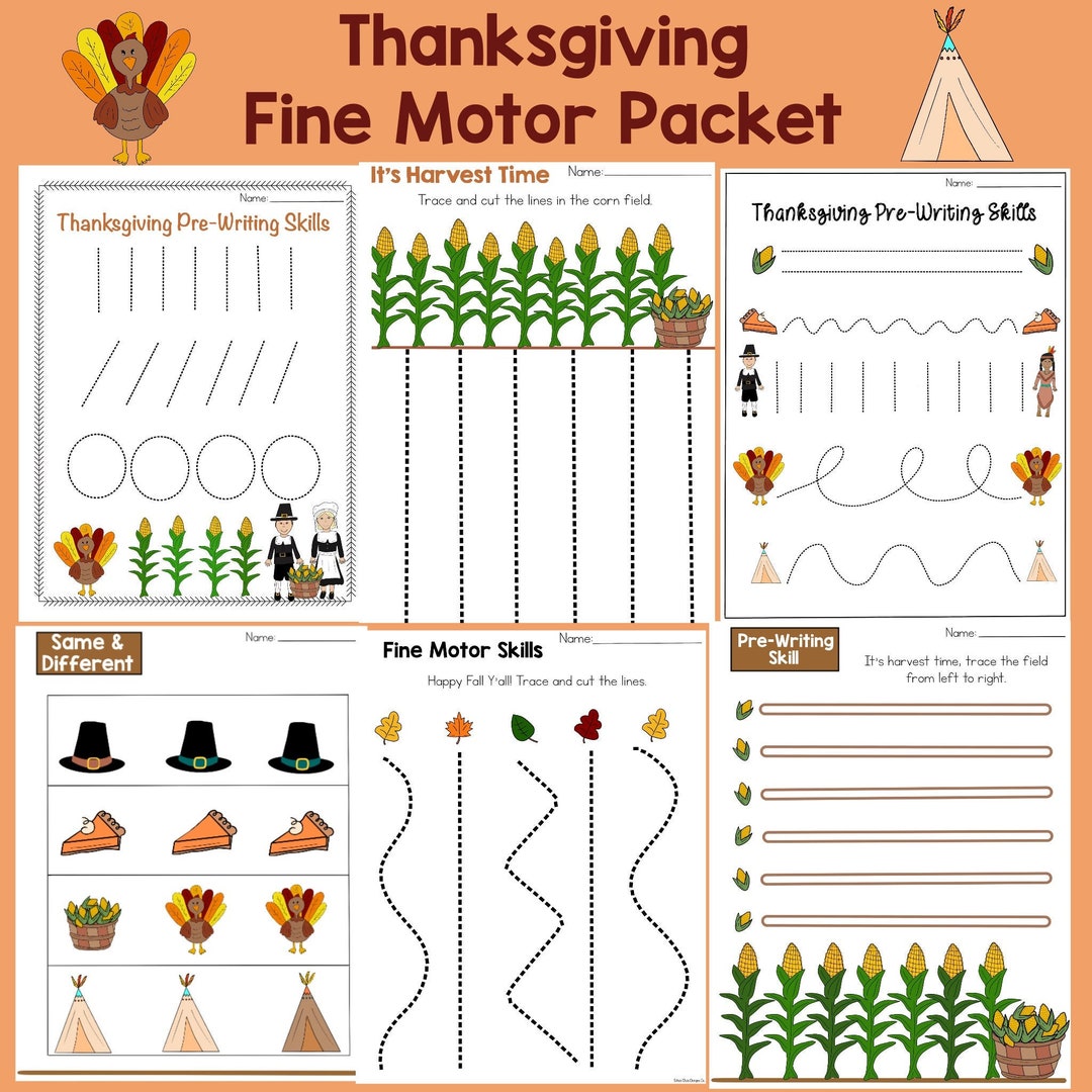 Thanksgiving Fine Motor Packet - Etsy
