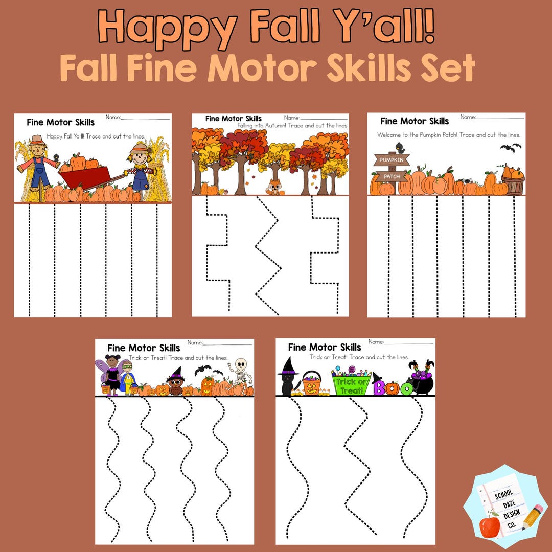 Fall Fine Motor Skills Set - Etsy