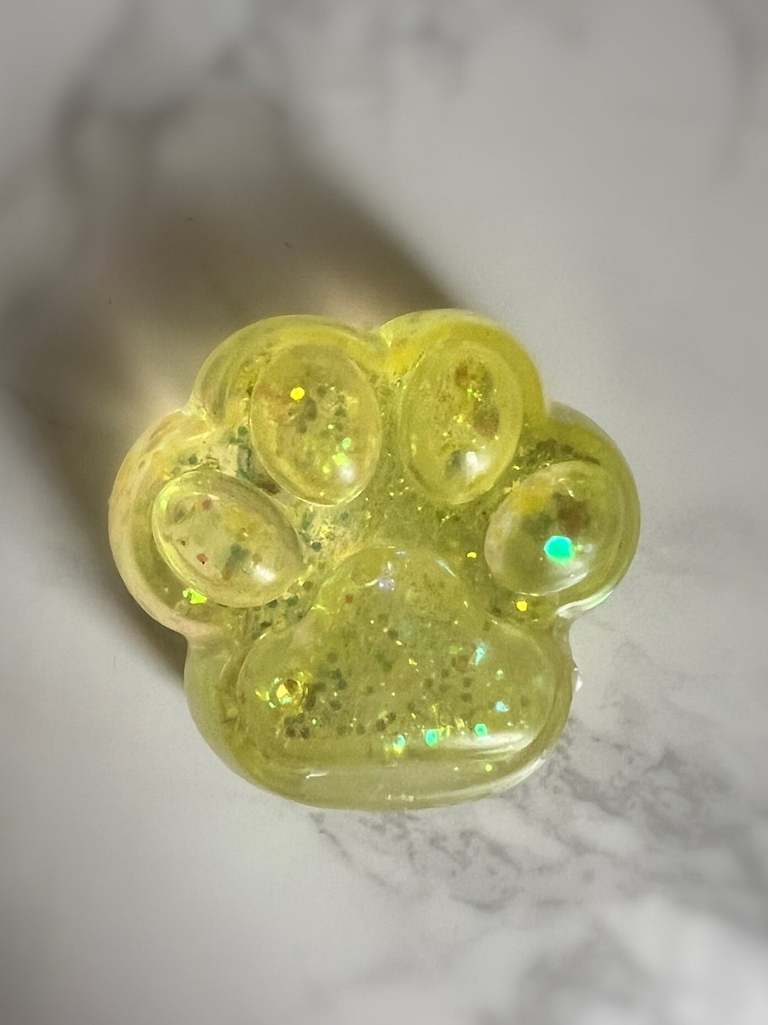 Neon Glitter Gummy Paw Stress Ball, Paw Gel Ball Squishy - Etsy