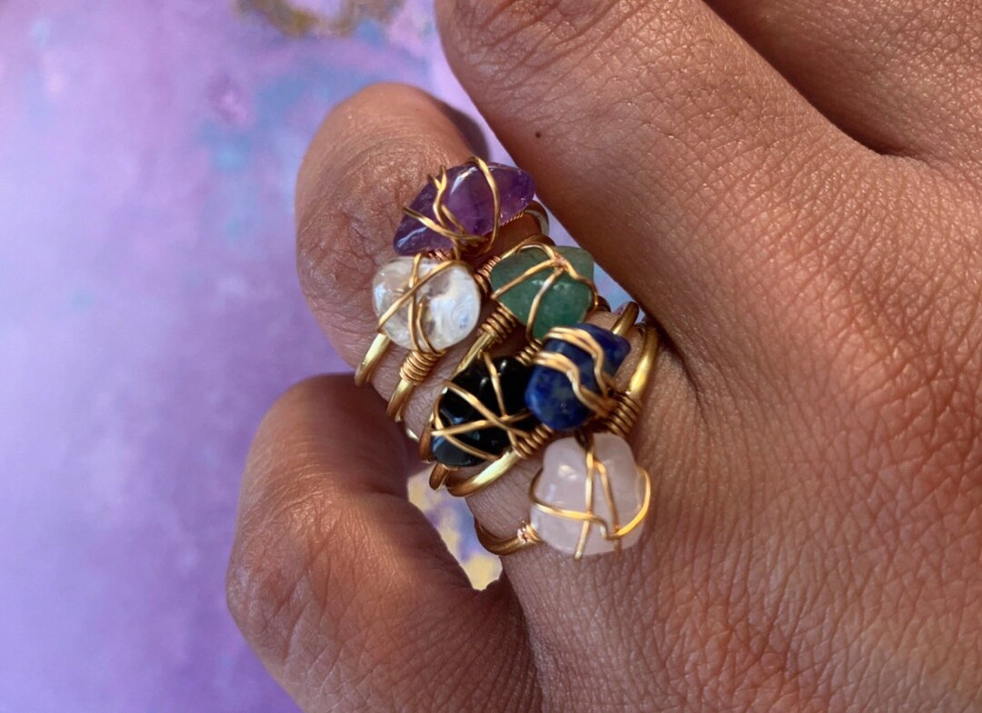 Adjustable Rings,stacking Rings,crystal Rings, Handmade Rings, Trending ...