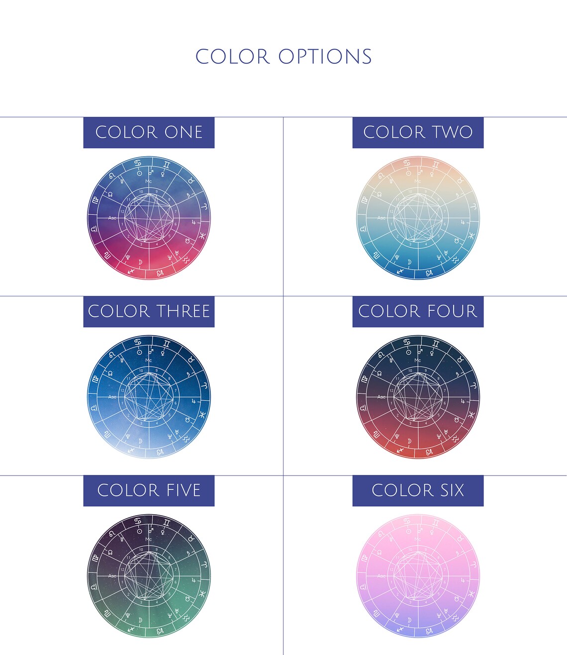 Custom Birth Chart Print Digital Download Astrology Birth | Etsy