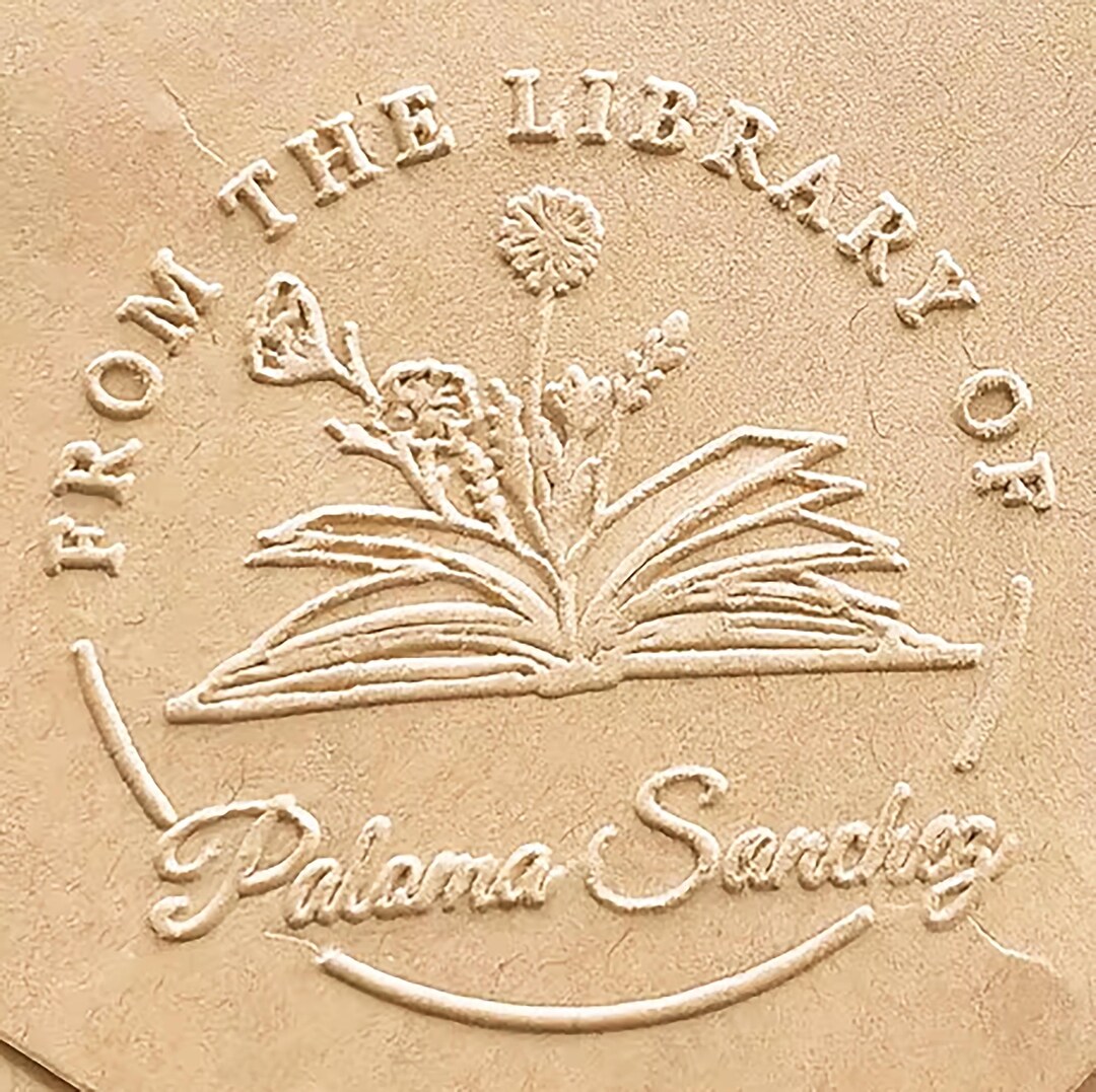 Custom BOOK EMBOSSER | Personal Library Stamp | Personalized 'from the ...