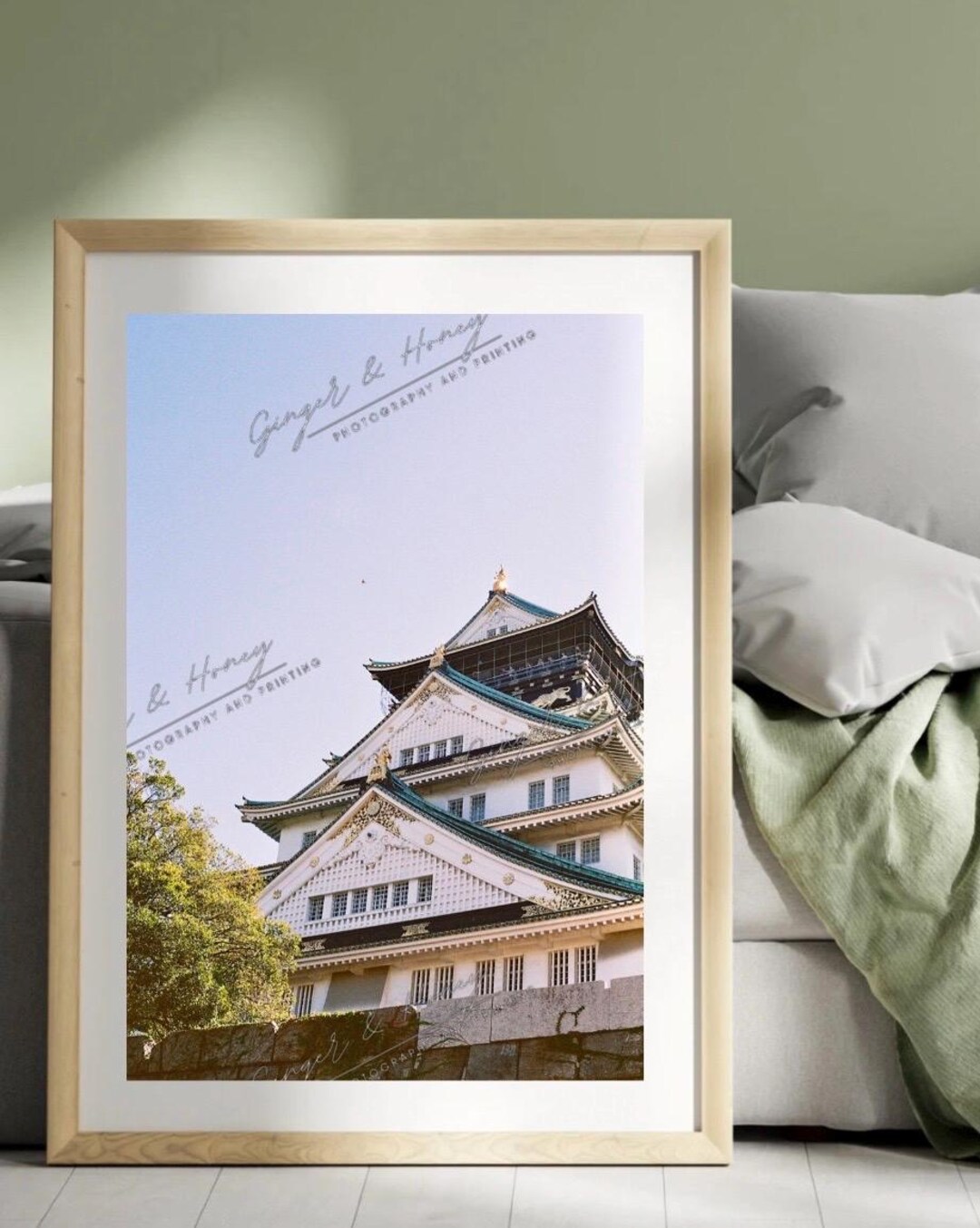 Osaka Castle Photo Art Print // Home Decor Hanging Wall Art - Etsy