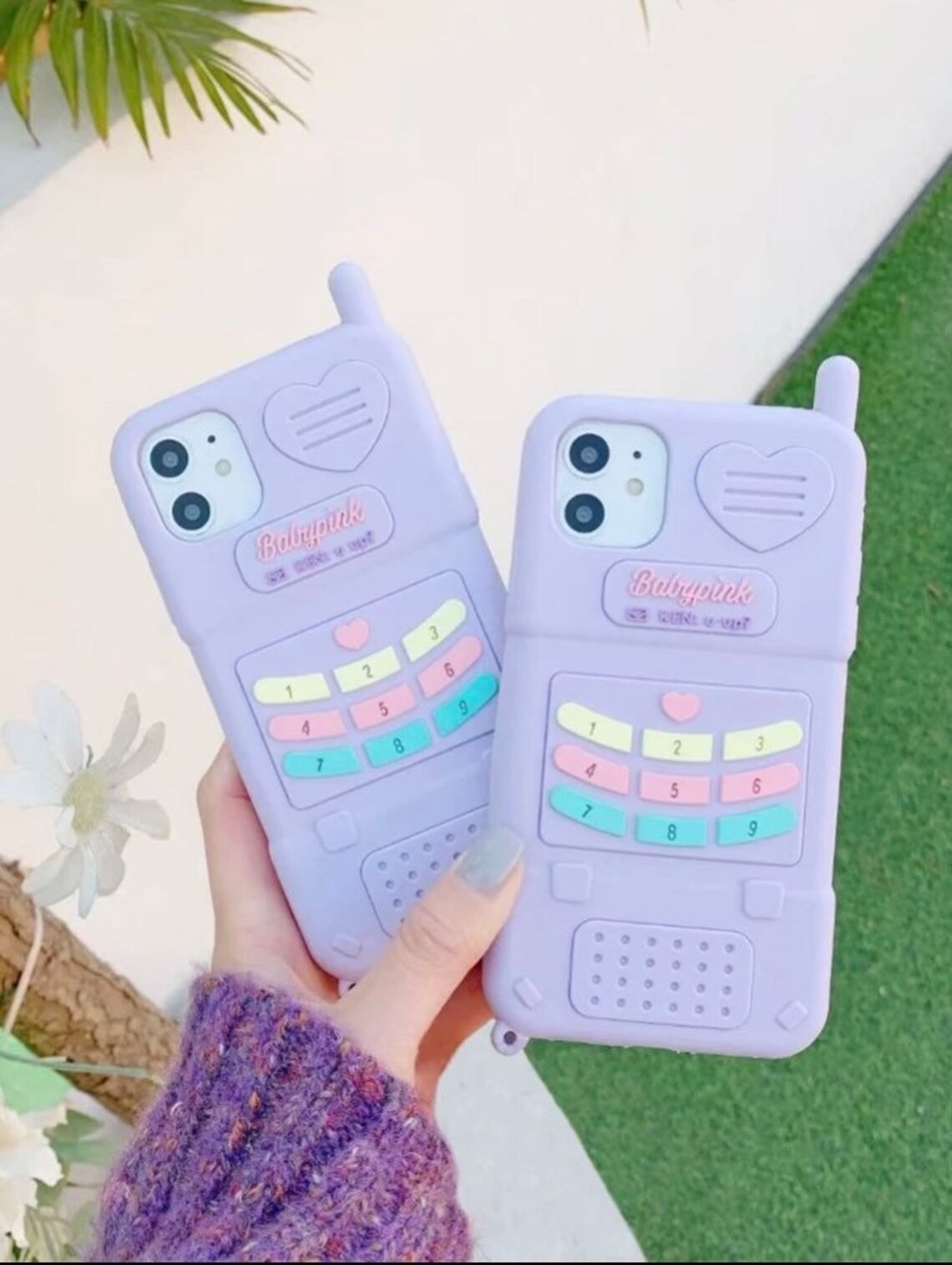 Cute Purple Love Heaet Kid Cell Phone Design Soft Cases iPhone | Etsy