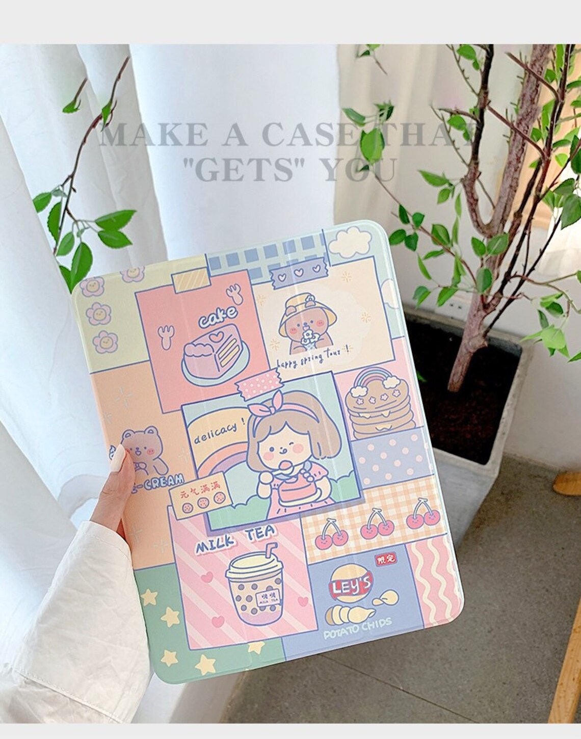 Cute Ipad Case Ice Cream Milk Tea Cake Ipad Gen Pro Air Mini | Etsy