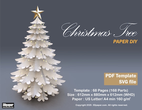 Christmas Tree Paper DIY - Etsy