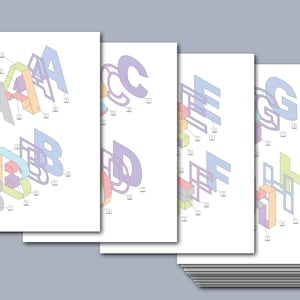 Printable 3D Letter DIY - Etsy