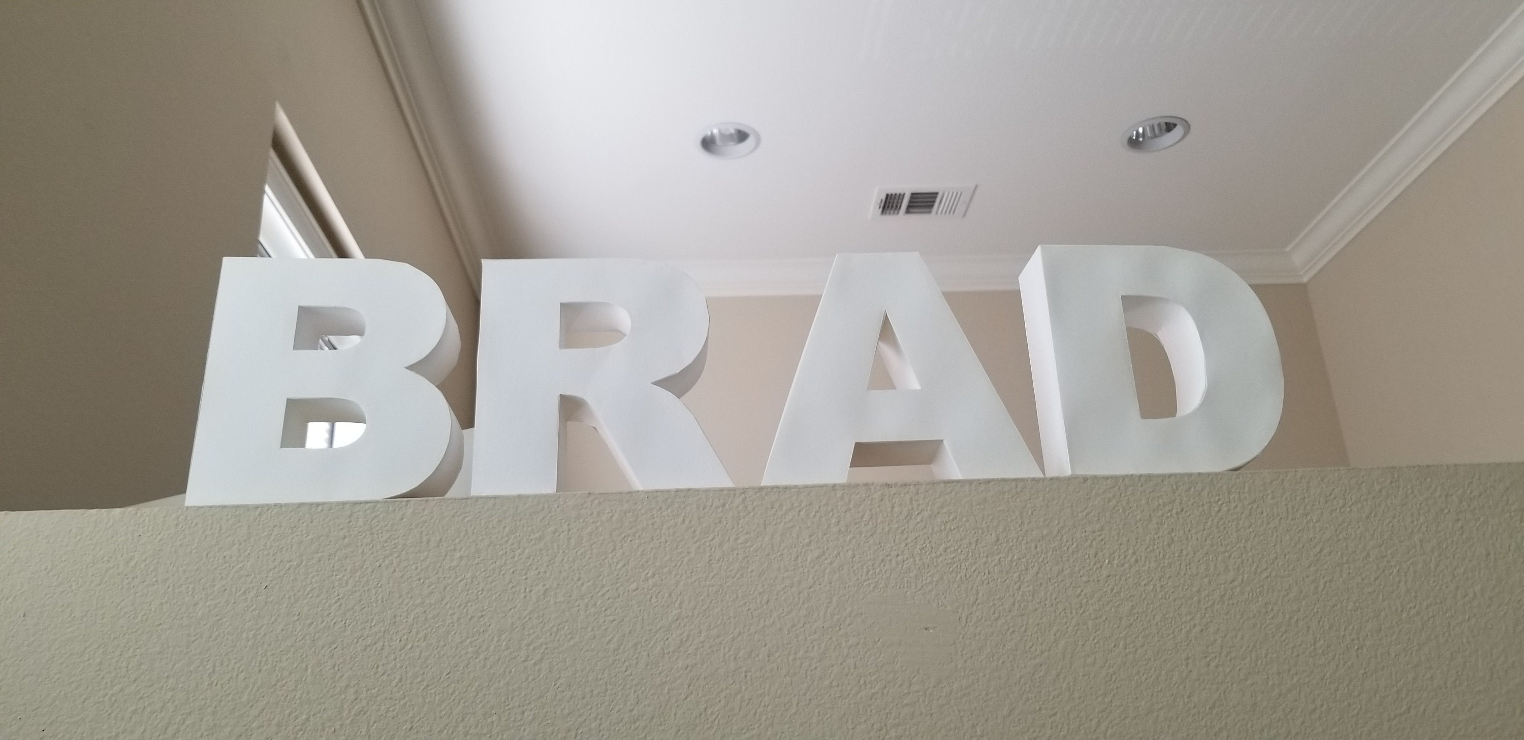 Printable 3D Letter DIY - Etsy
