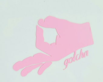 Gotcha Hand Decal - Etsy