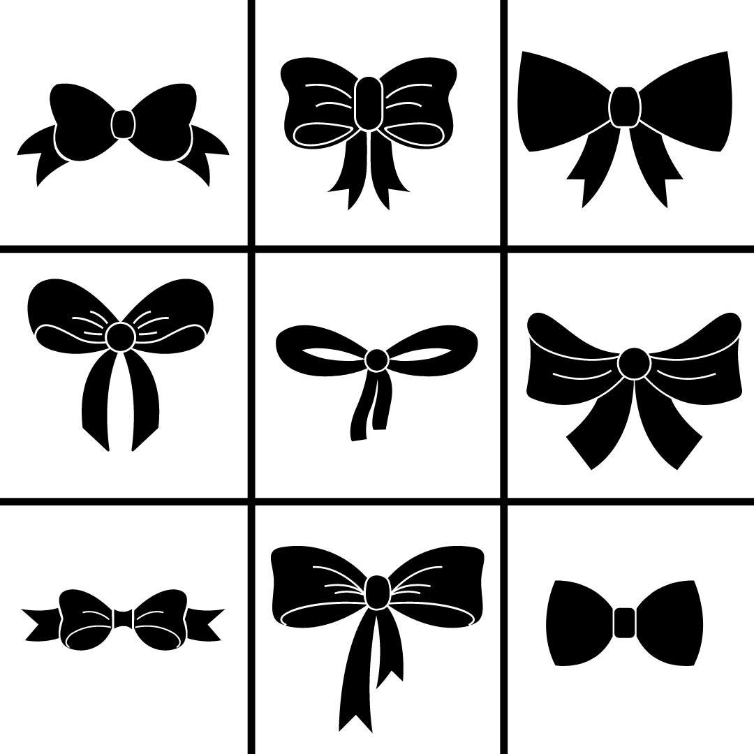 Bow SVG Files Bundle Cute Decorative Bow Designs Digital Download for ...