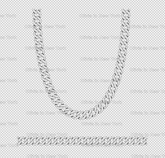 Silver Chain Necklace Svg Chain Png Necklace for Her | Etsy