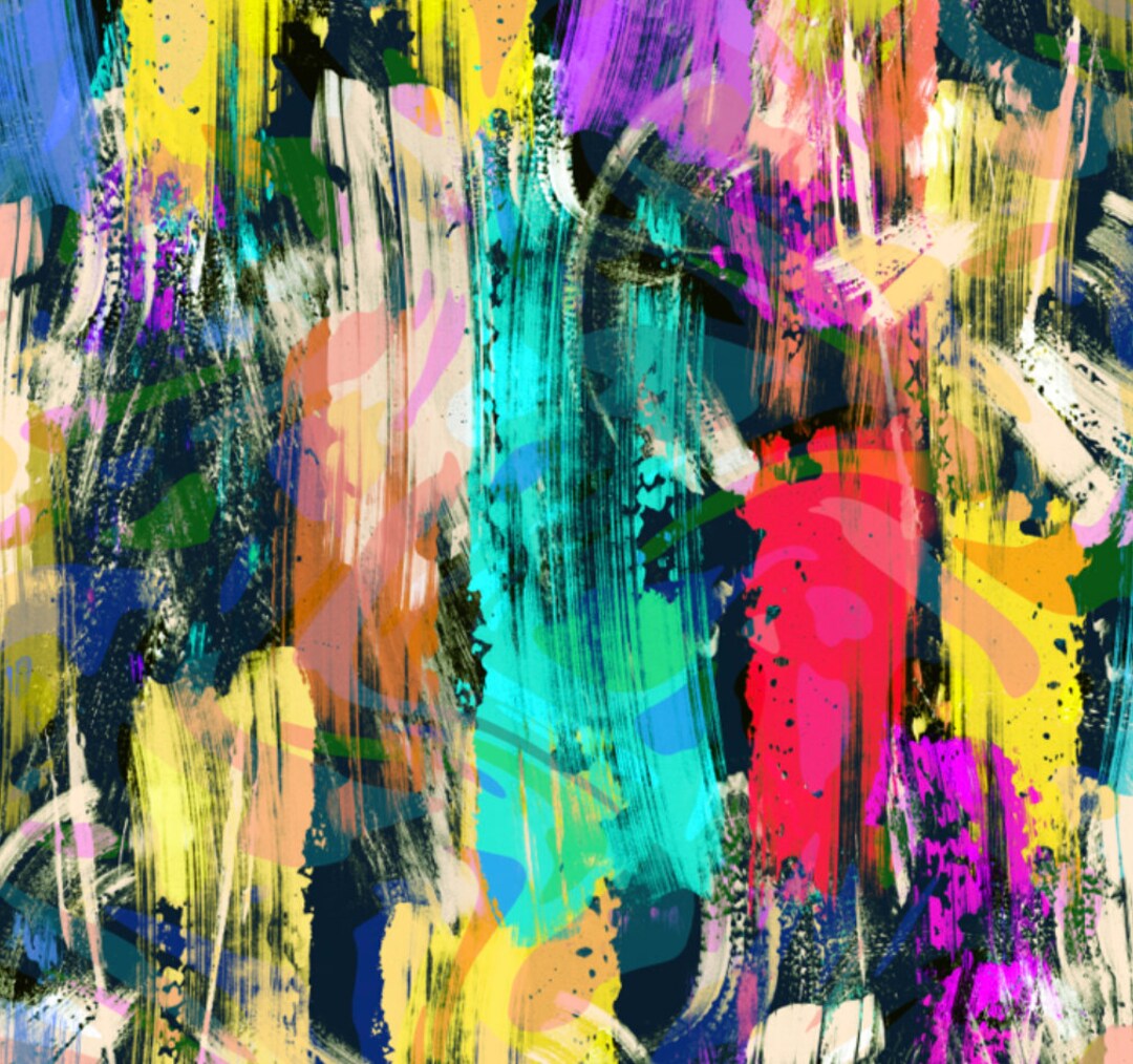 Seamless Colorful Paint Texture Pattern, JPG, Vector Files, PNG ...