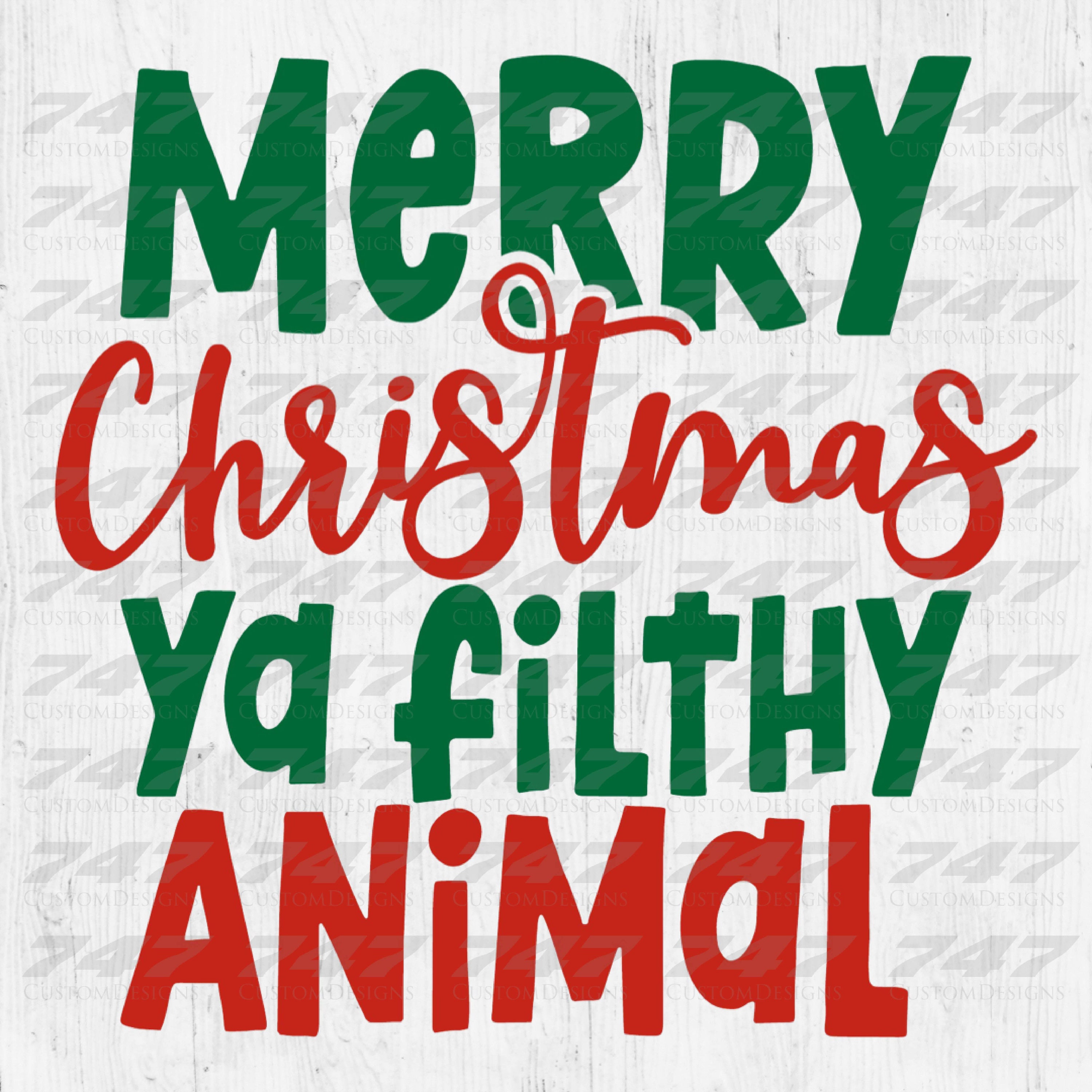 Merry Christmas Ya Filthy Animal SVG, Home Alone SVG, Funny Christmas ...