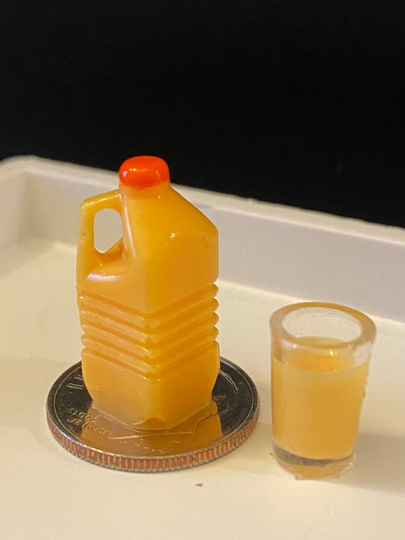 Art & Collectibles Dolls & Miniatures Dollhouse Miniature Orange Juice ...