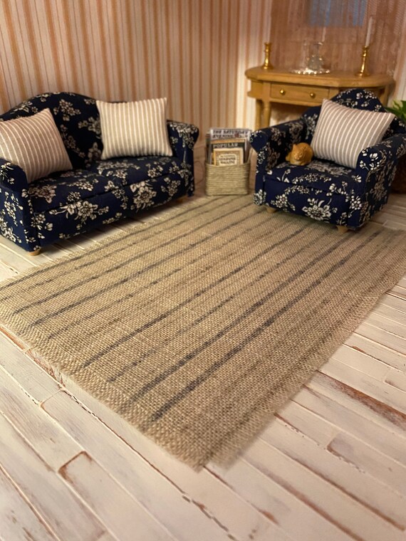 Dollhouse Miniature Farmhouse Country Rug 1:12 Scale Woven - Etsy
