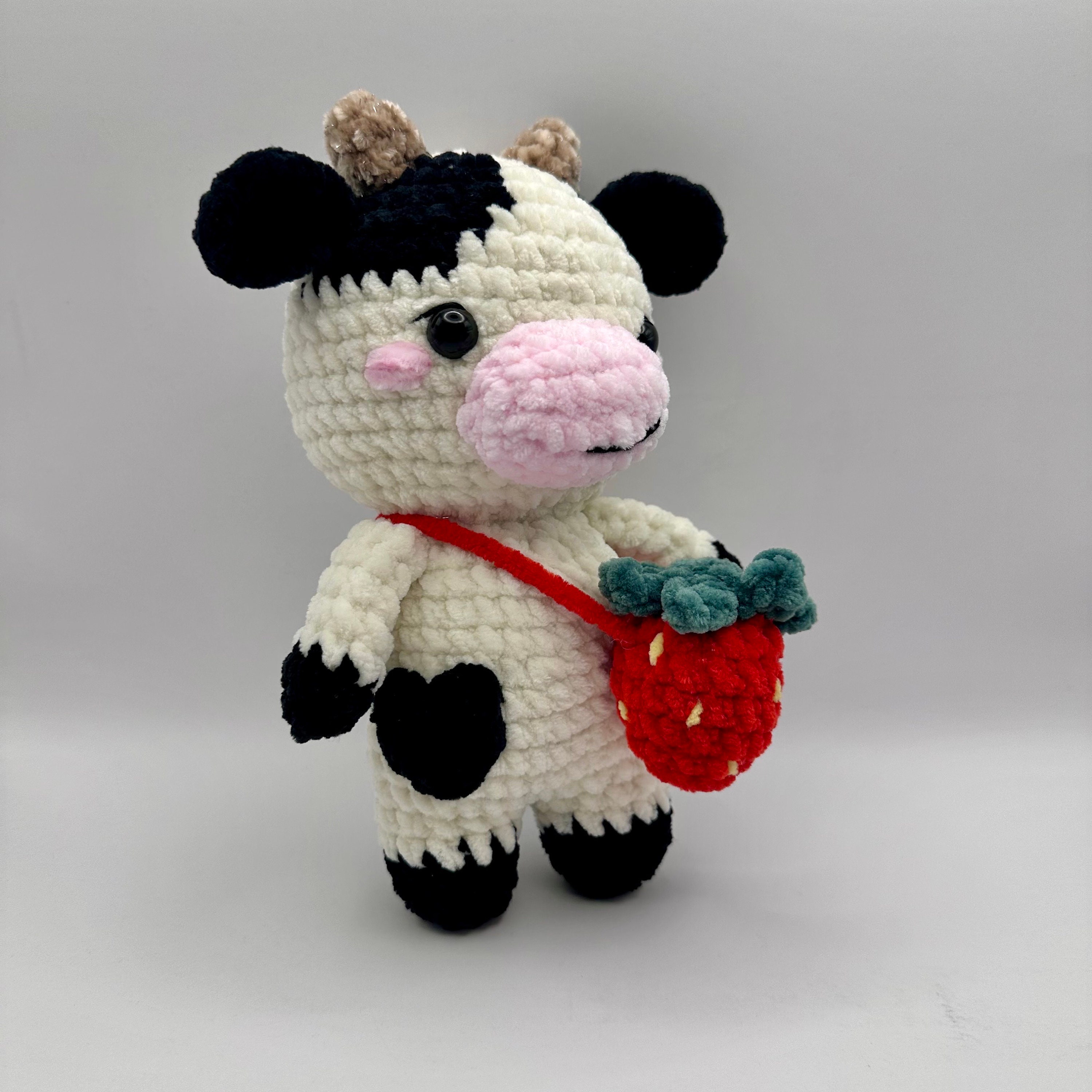 Chubby Milky Cow, Cow Plushie, Crochet Cow, Amigurumi, Plushie Toy ...