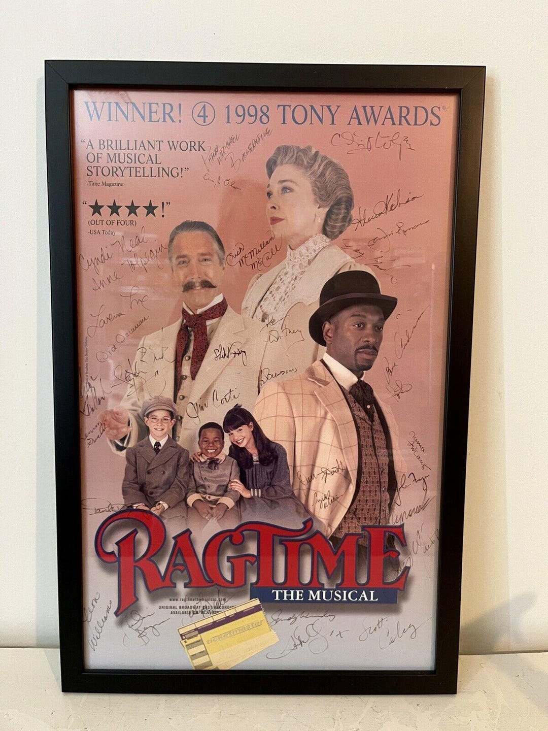 Ragtime the Musical National Tour Signed Poster 2000 Framed 23” H X 15 ...