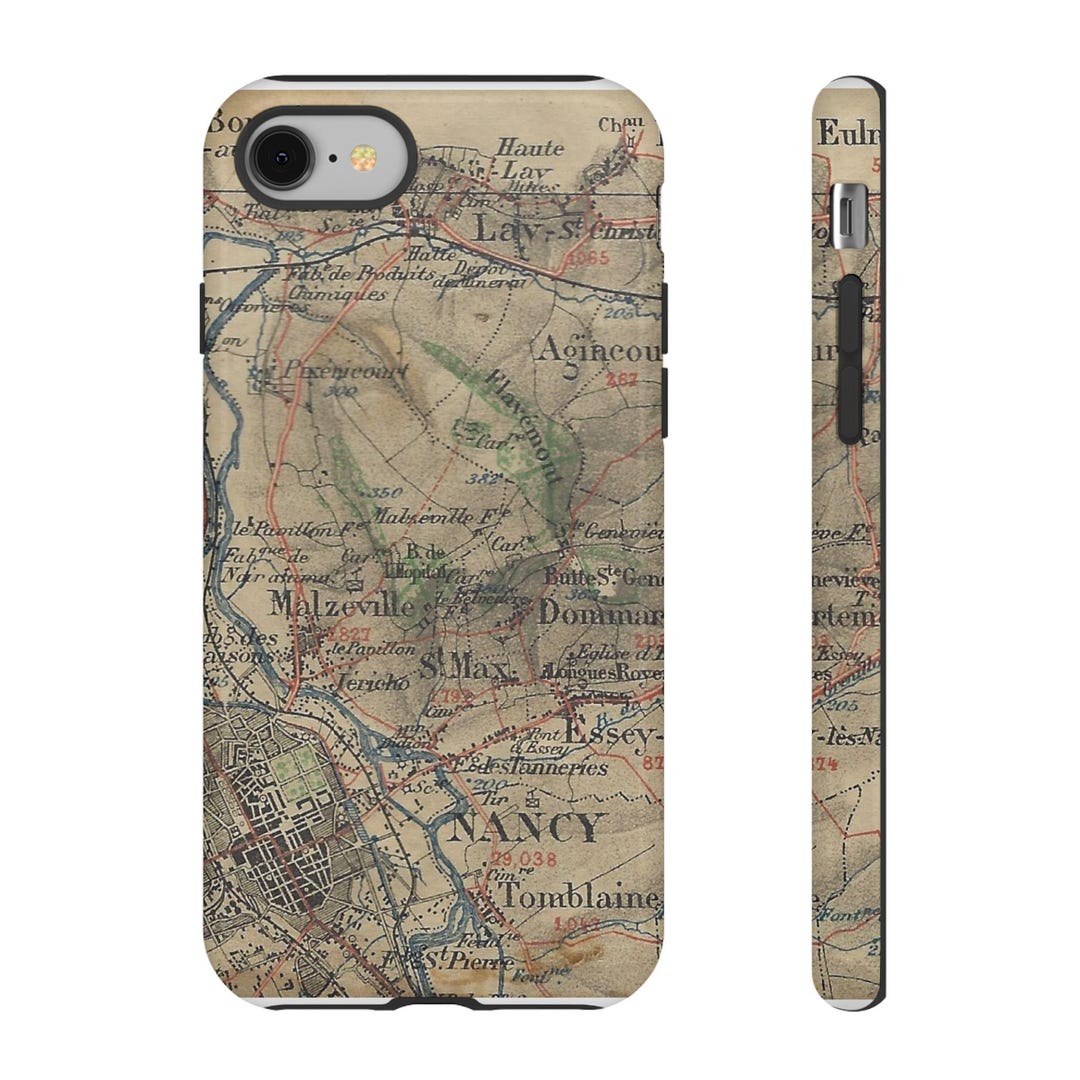 Phone Case, Nancy France Antique Map Tough Case Cover, Antique Map ...