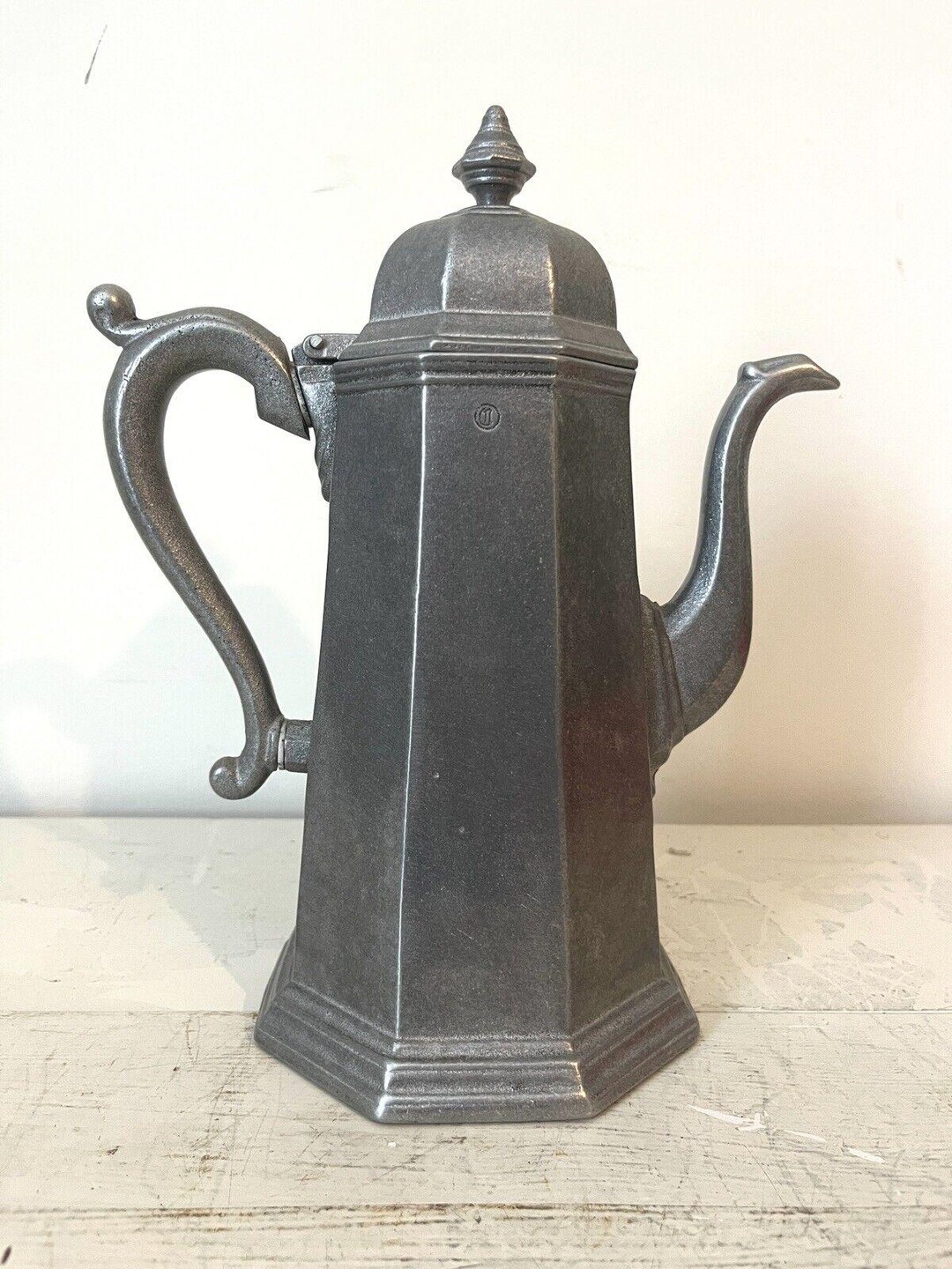 Vintage Pewter Coffee Pot Carson Statesmetal Teapot 11 Tall - Etsy