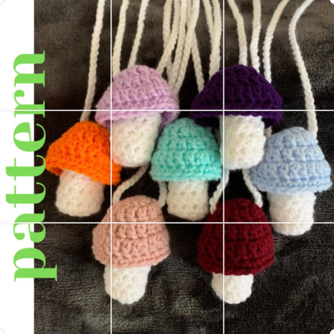 PATTERN Mushroom Charm and Holder | Tote Bag, Necklace - Etsy