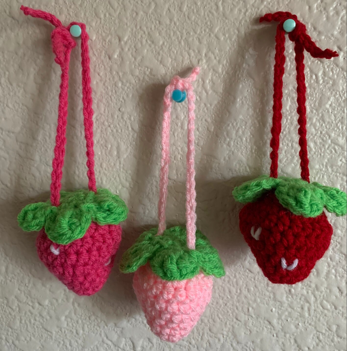 PATTERN Strawberry Charm Tote Bag Charm Holder Decoration - Etsy