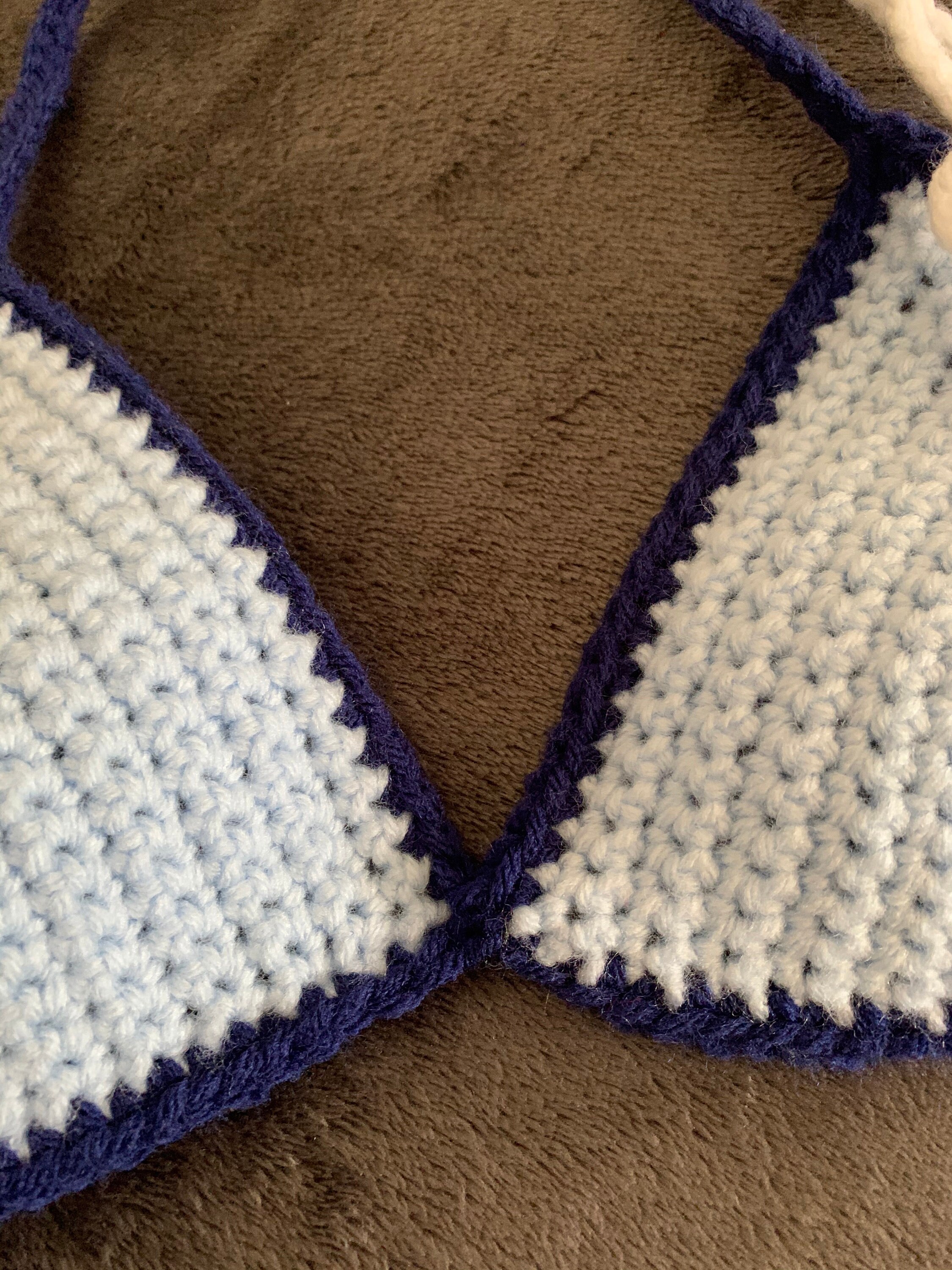 PATTERN Crochet Triangle Bikini Top Colorblock Bikini | Etsy