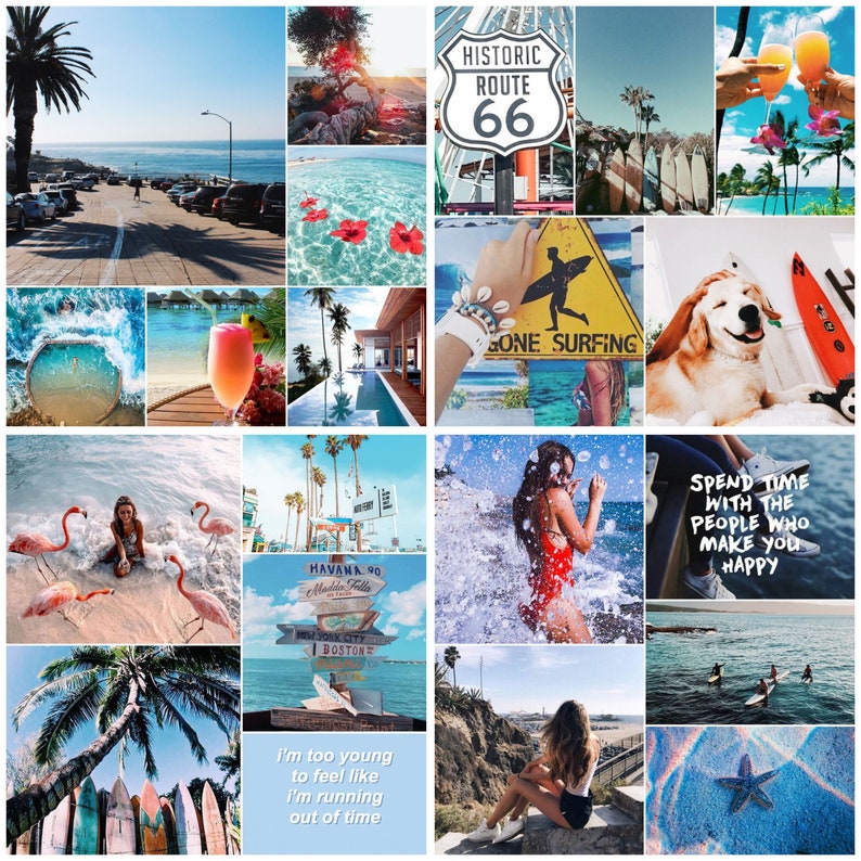 Summer Vibes Wall Collage (45 Pcs) Digital Download - Etsy