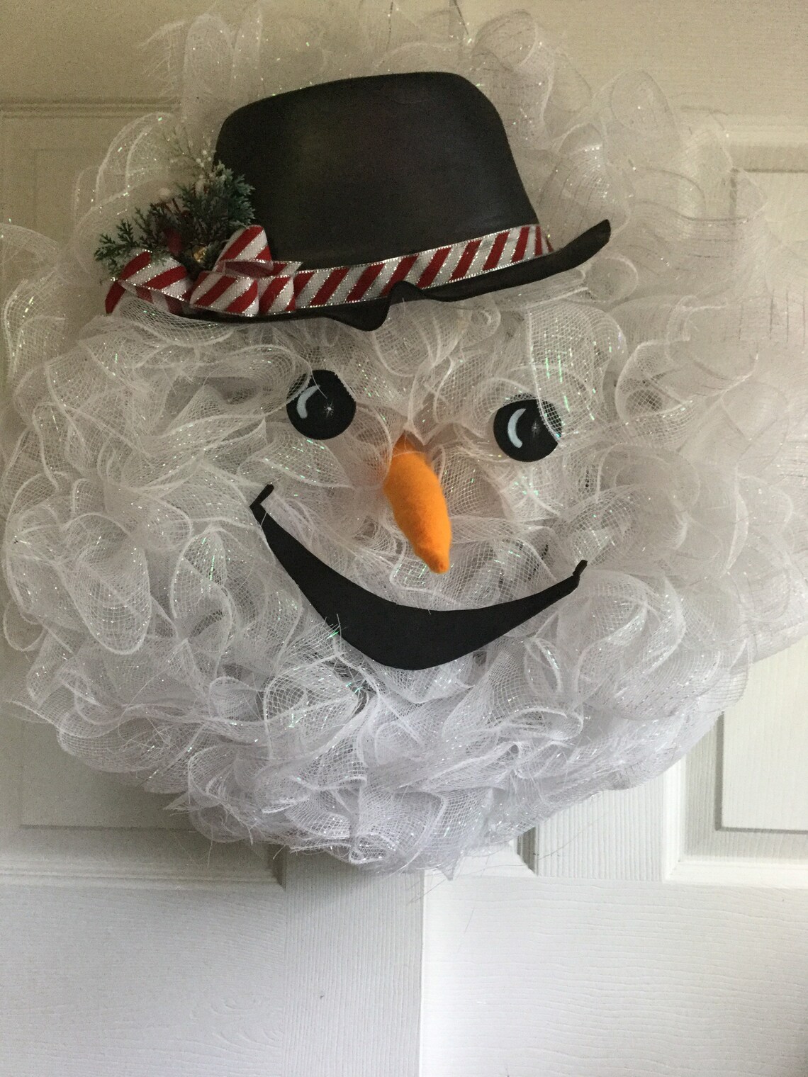 Deco Mesh Snowman - Etsy