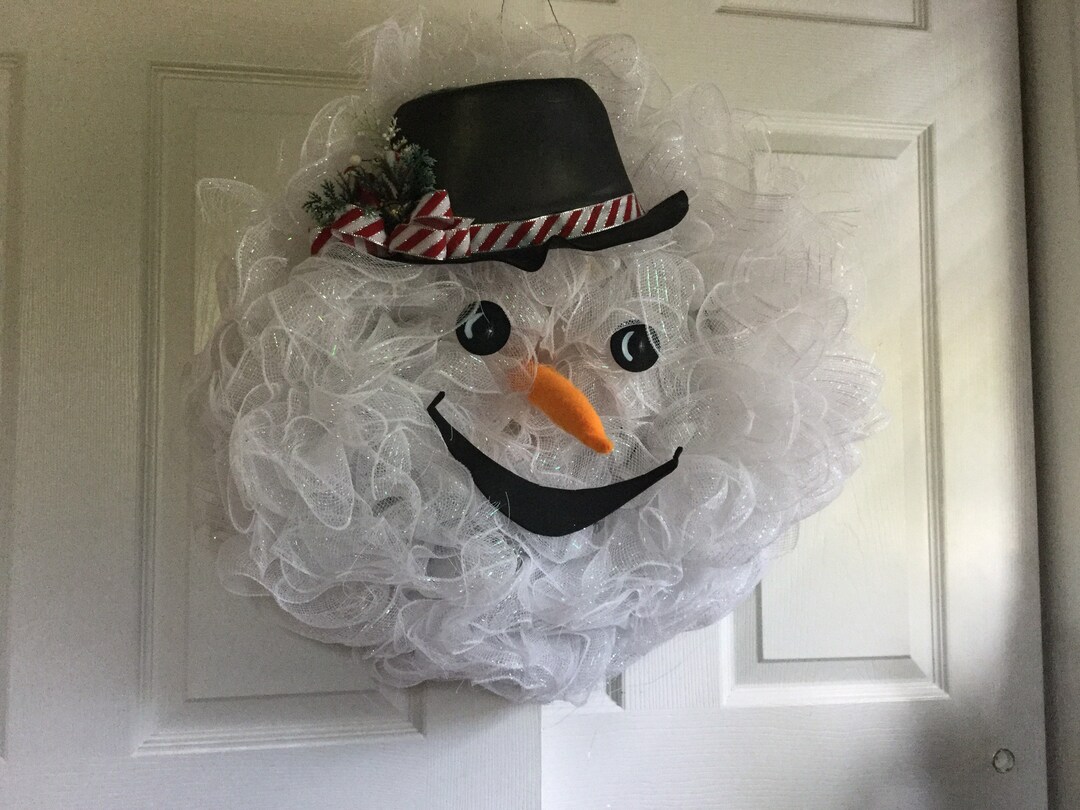 Deco Mesh Snowman - Etsy