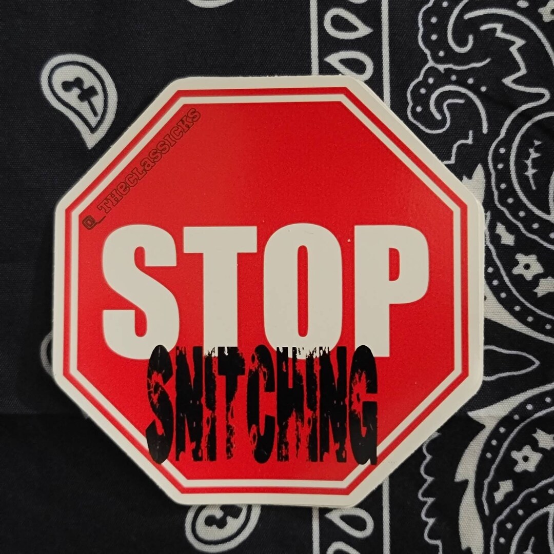 Stop Snitching Vinyl Stickers - Etsy