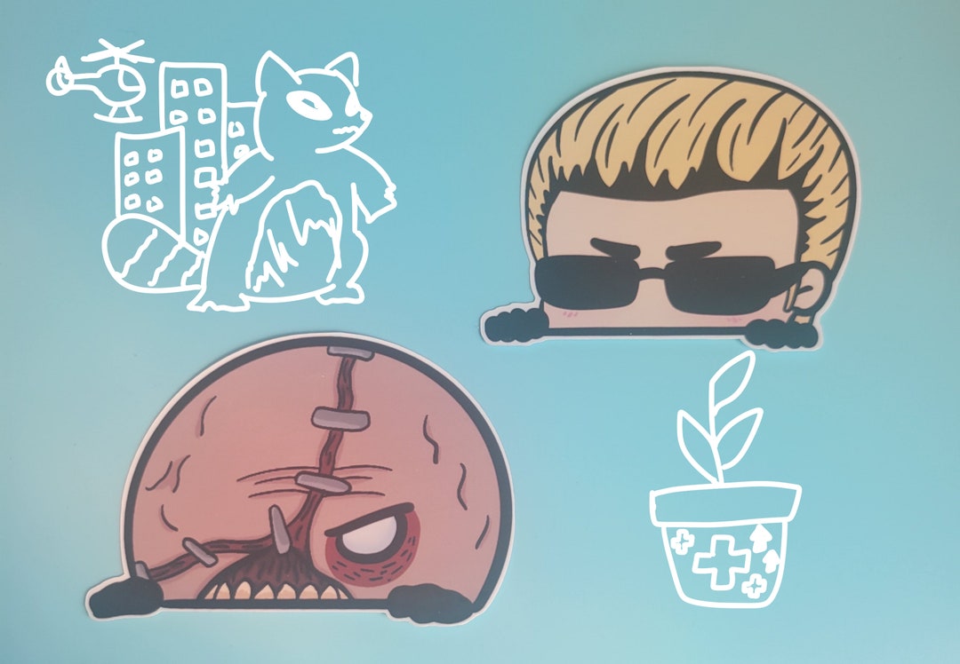 Video Game Peeker Stickers - Etsy