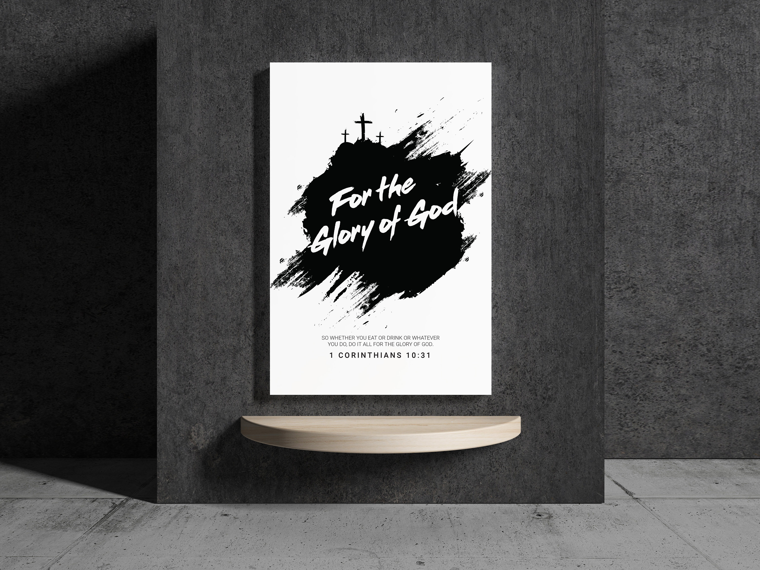 1 Corinthians 10:31 Bible Verse Wall Art - for the Glory of God ...