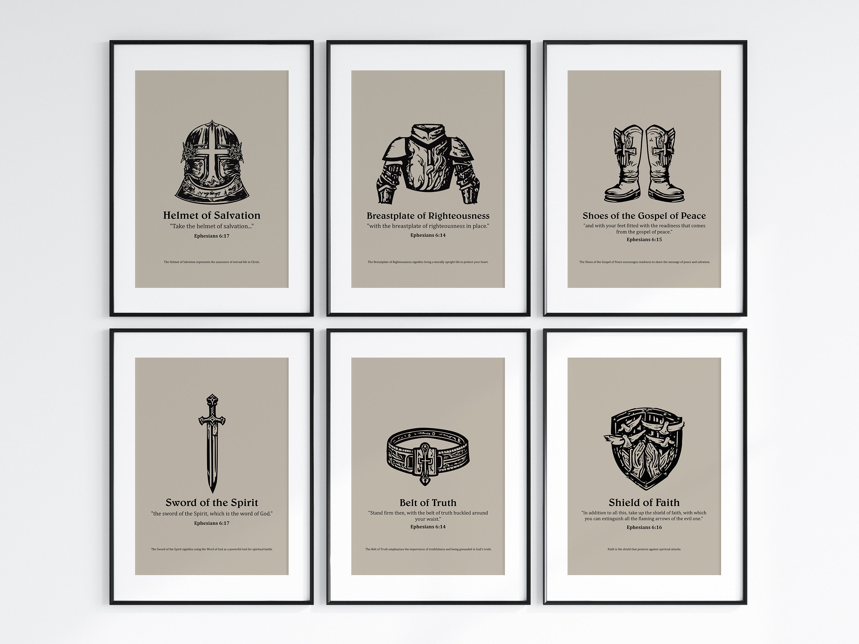 Armor of God Printable Set Digital Download Ephesians - Etsy Australia