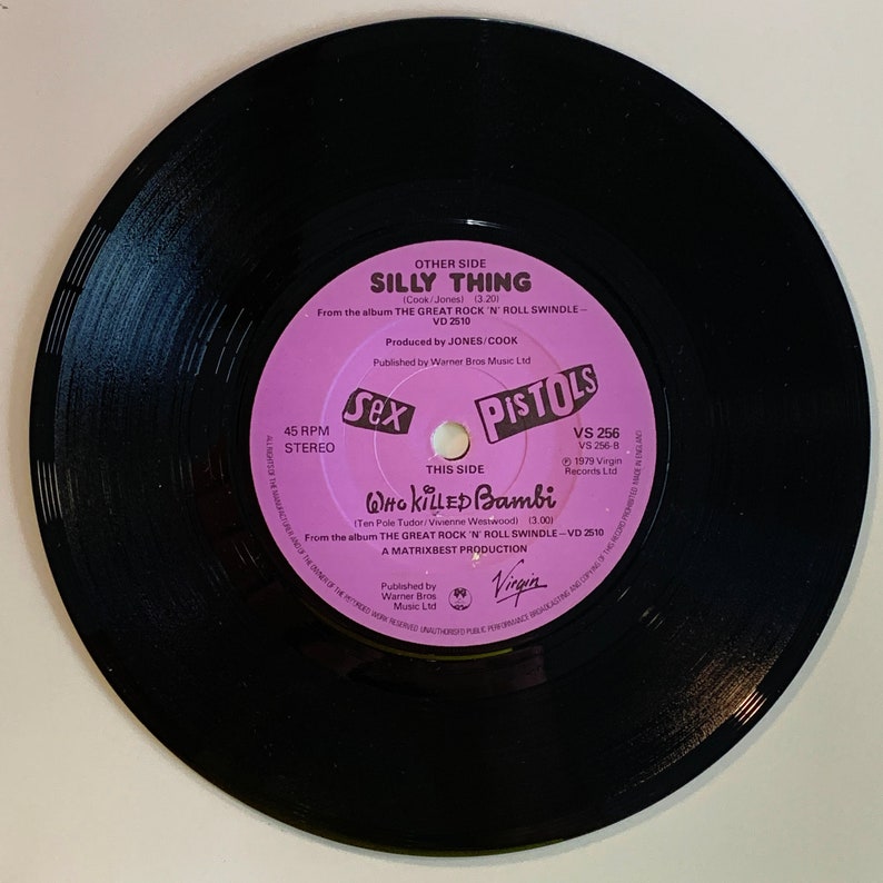 Sex Pistols Silly Thing Who Killed Bambi 7 Vinyl Virgin Vs 256