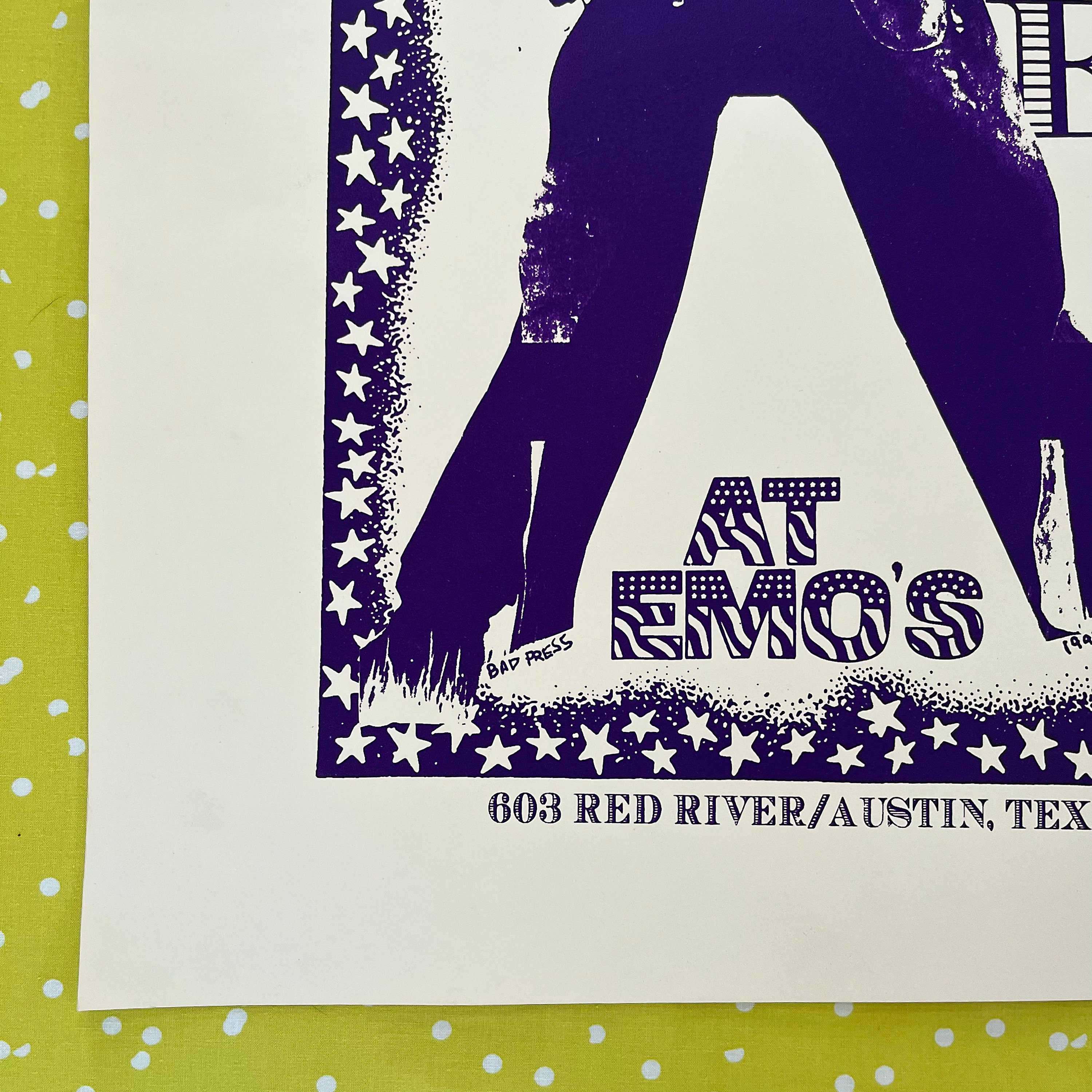 Johnny Cash SXSW Concert Poster Live at Emo's March - Etsy