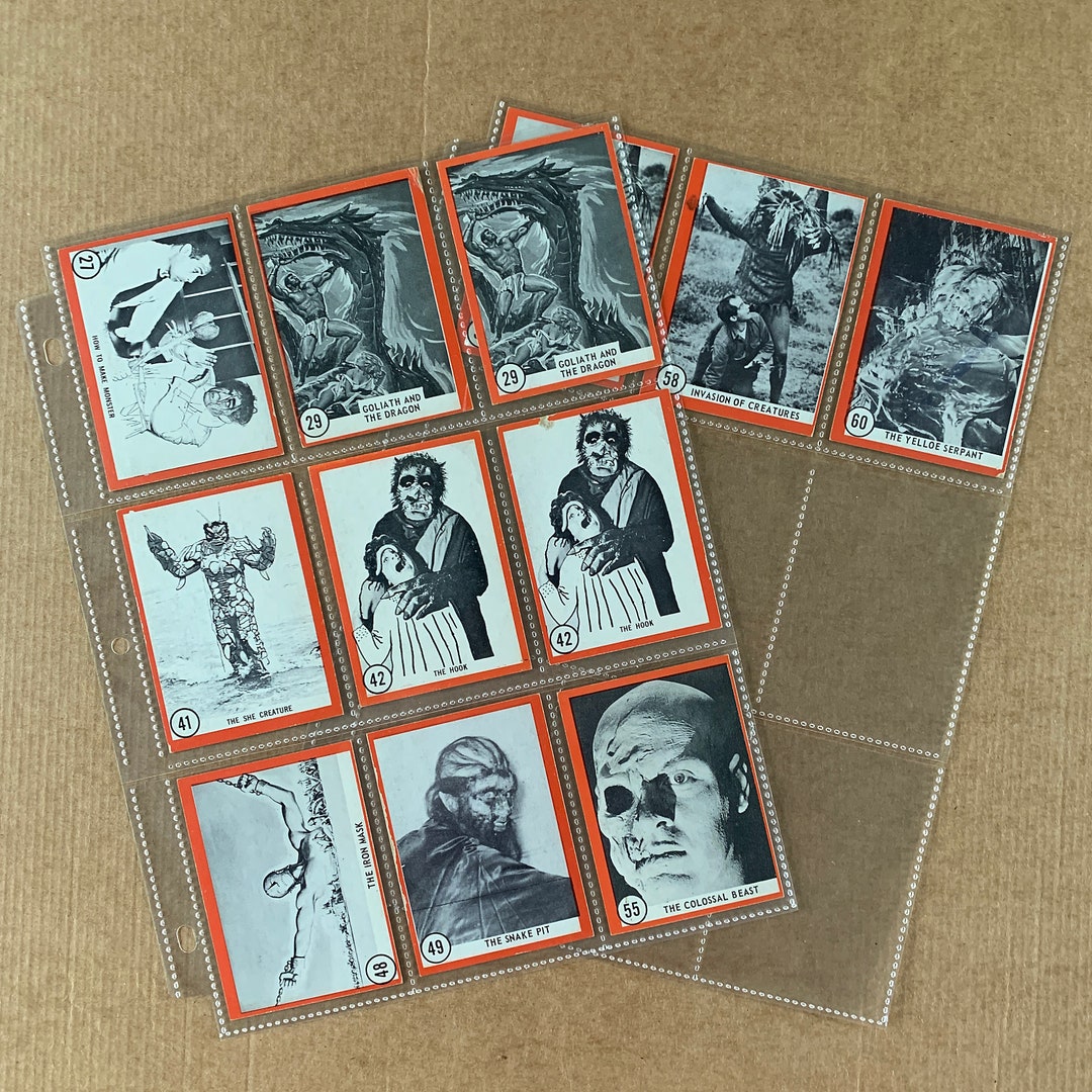 1963 Rosan Famous Monsters Series Trading Cards (lot of 12 Cards ...