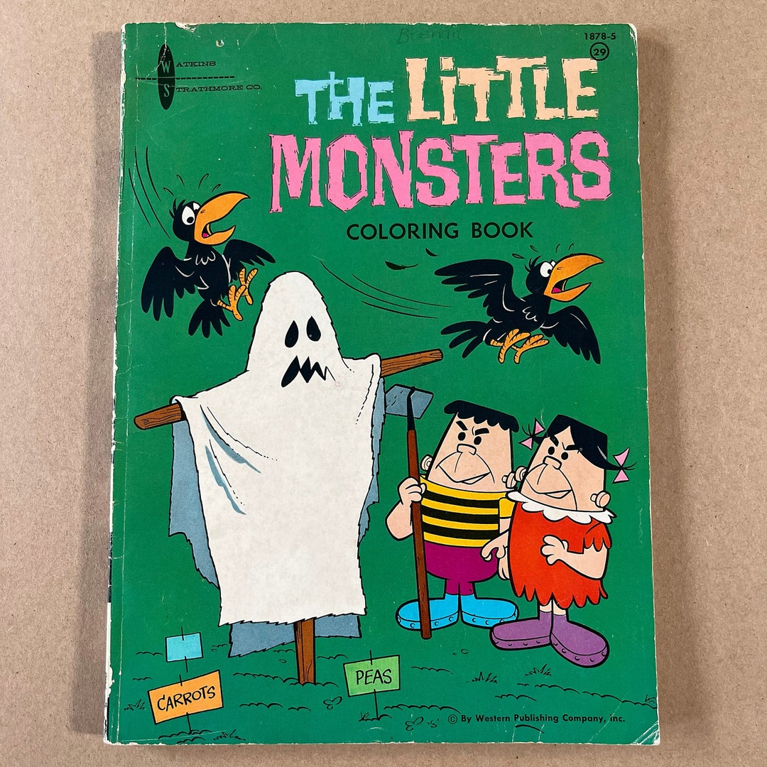 Vintage 1960s Little Monsters Coloring Book, Watkins Strathmore - Etsy