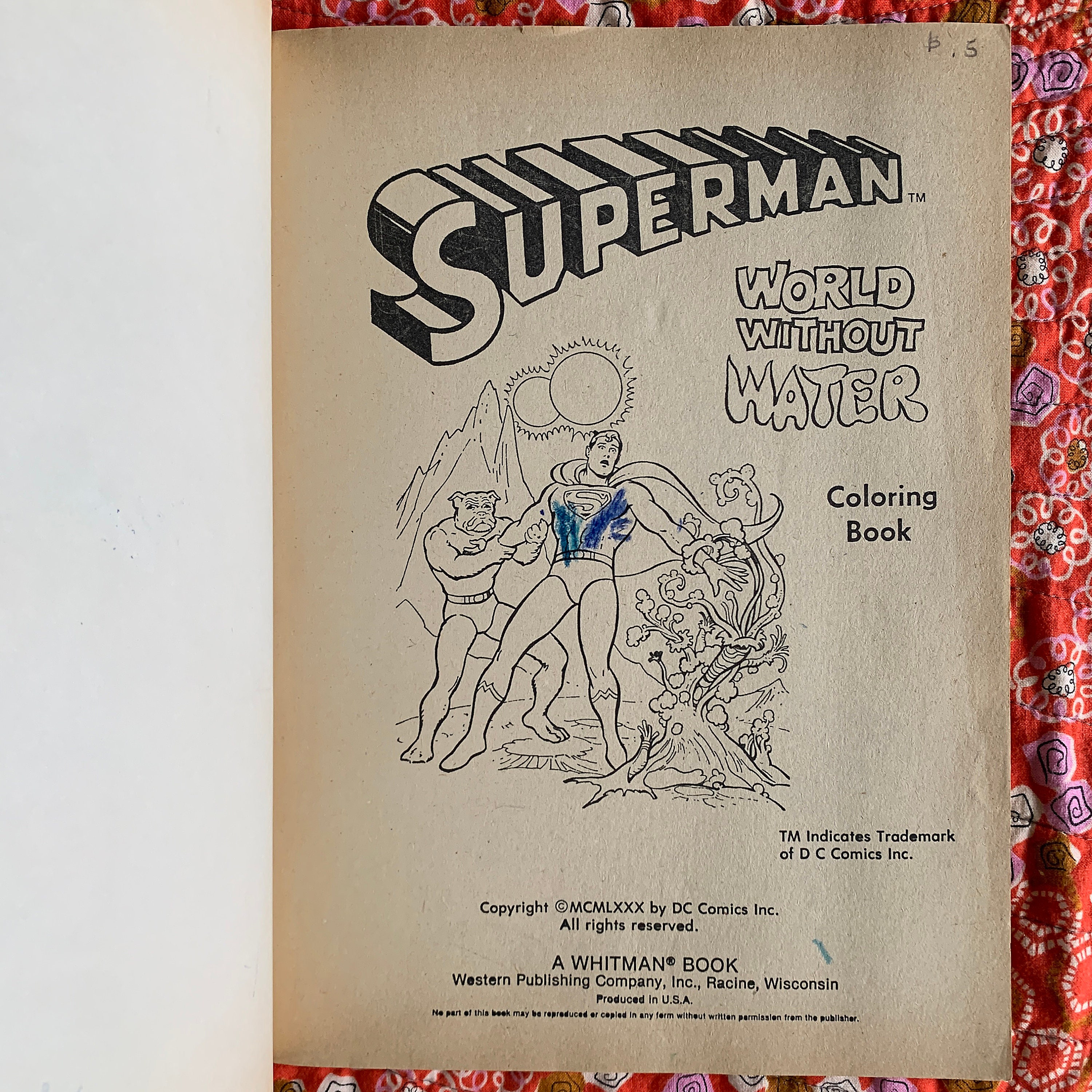 Vintage Crayons & Superman Coloring Books Gift Pack - Etsy