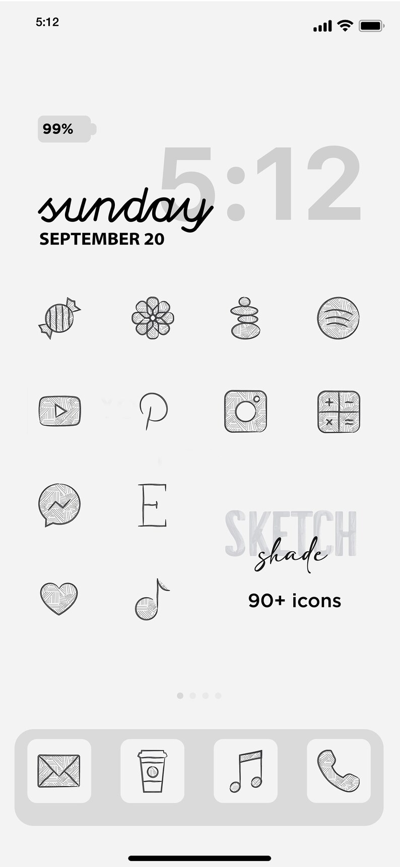 Doodle Ios Icon Pack Aesthetic Iphone Ios 14 Scribble Hand - Etsy Ireland