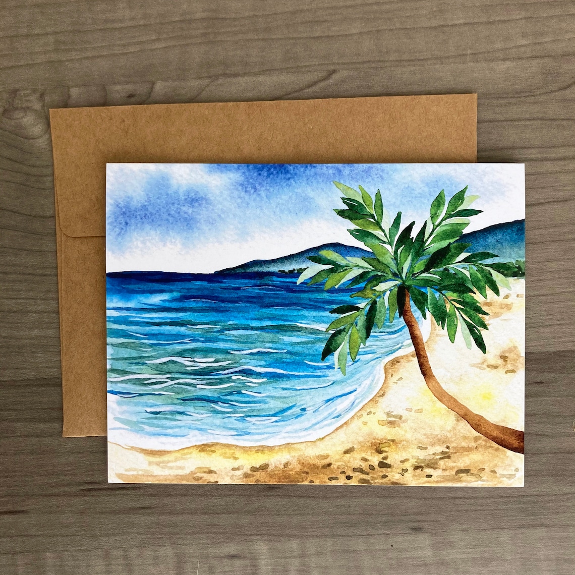 Hawaii Card Beach Greeting Card Tropical Greeting Cards - Etsy