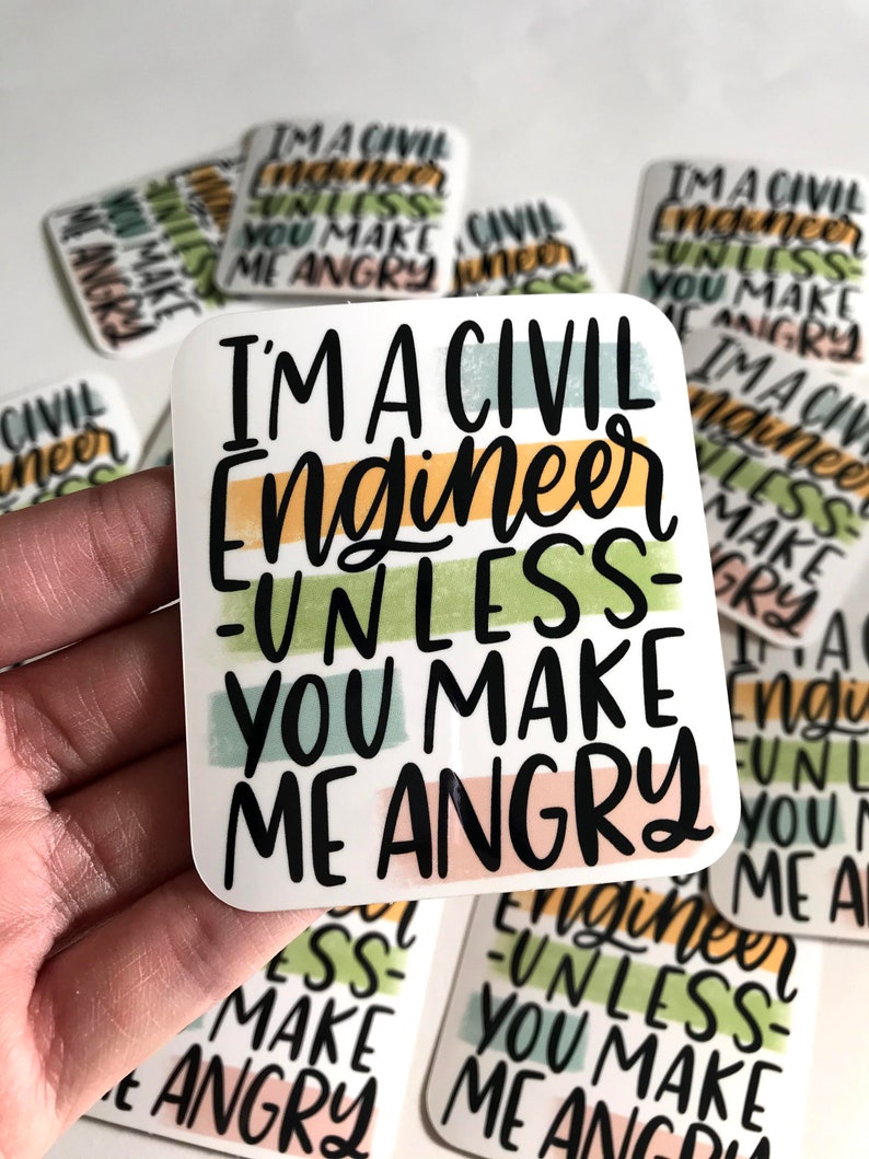 Civil Engineer Sticker STEM Sticker Professional | Etsy