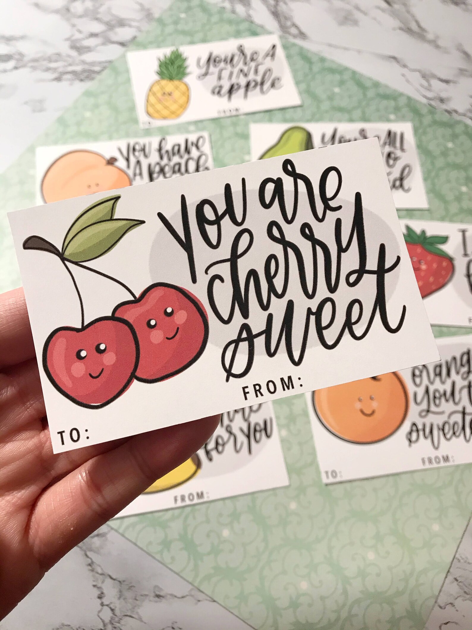 Fruity Pun Valentines Printable Valentines for School - Etsy