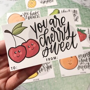 Fruity Pun Valentines, Printable Valentines for School, Classroom ...