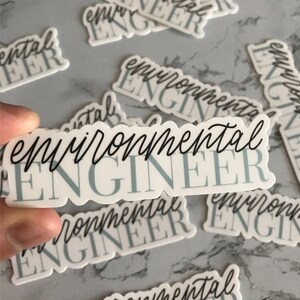 Environmental Engineer Sticker, STEM Sticker, Environmental Engineering ...