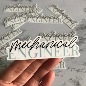 Mechanical Engineer Sticker, STEM Sticker, Mechanical Engineering ...
