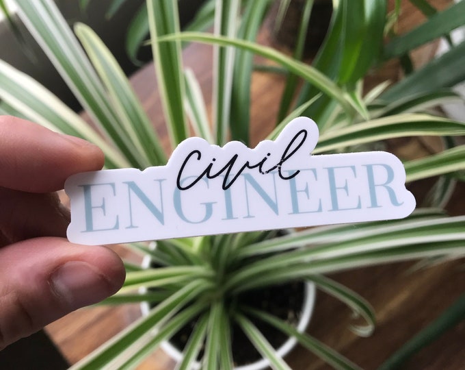 Civil Engineer Sticker, STEM Sticker, Engineering Sticker, Engineering ...