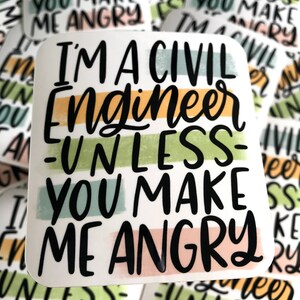 Civil Engineer Sticker || STEM Sticker || Professional Engineer Sticker ...