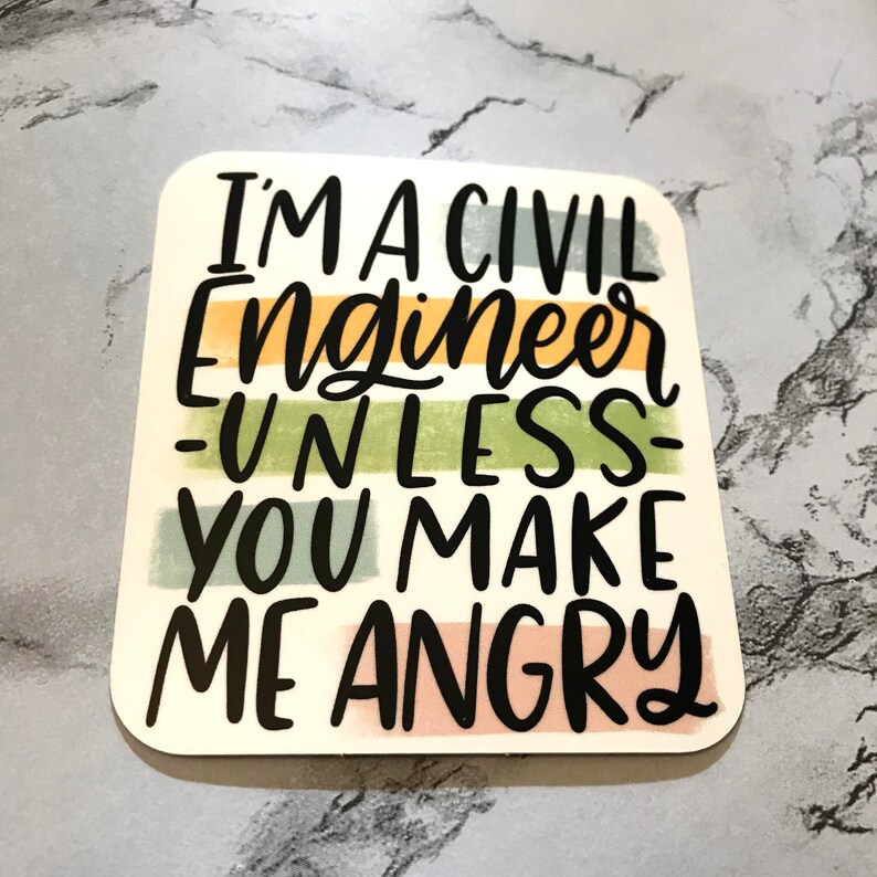 Civil Engineer Sticker STEM Sticker Professional | Etsy