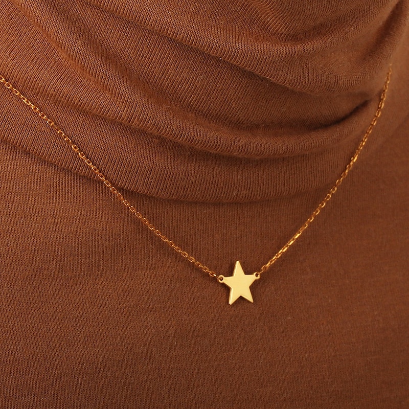 Gold Star Necklace - Etsy